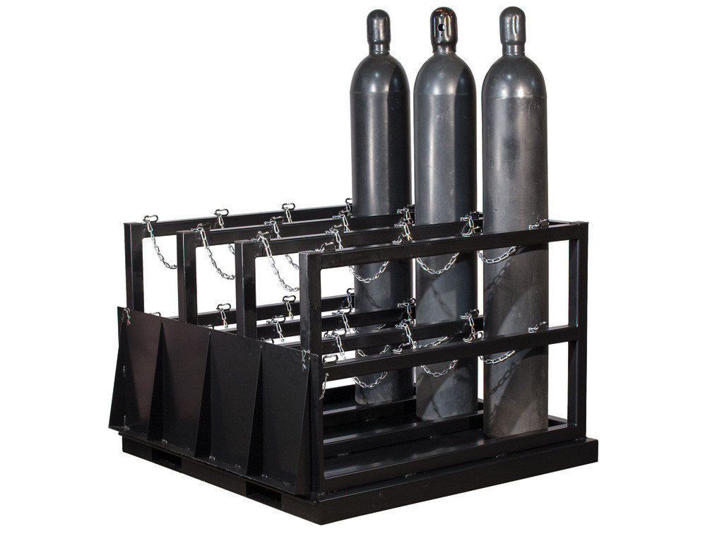 Rak Silinder Gas Baja Fab Baja Lukisan Hitam Rak Botol Silinder