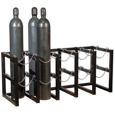 Rak Silinder Gas Metal Fab 2 Lebar Dengan 2 Dalam 4 Rak Penyimpanan ...
